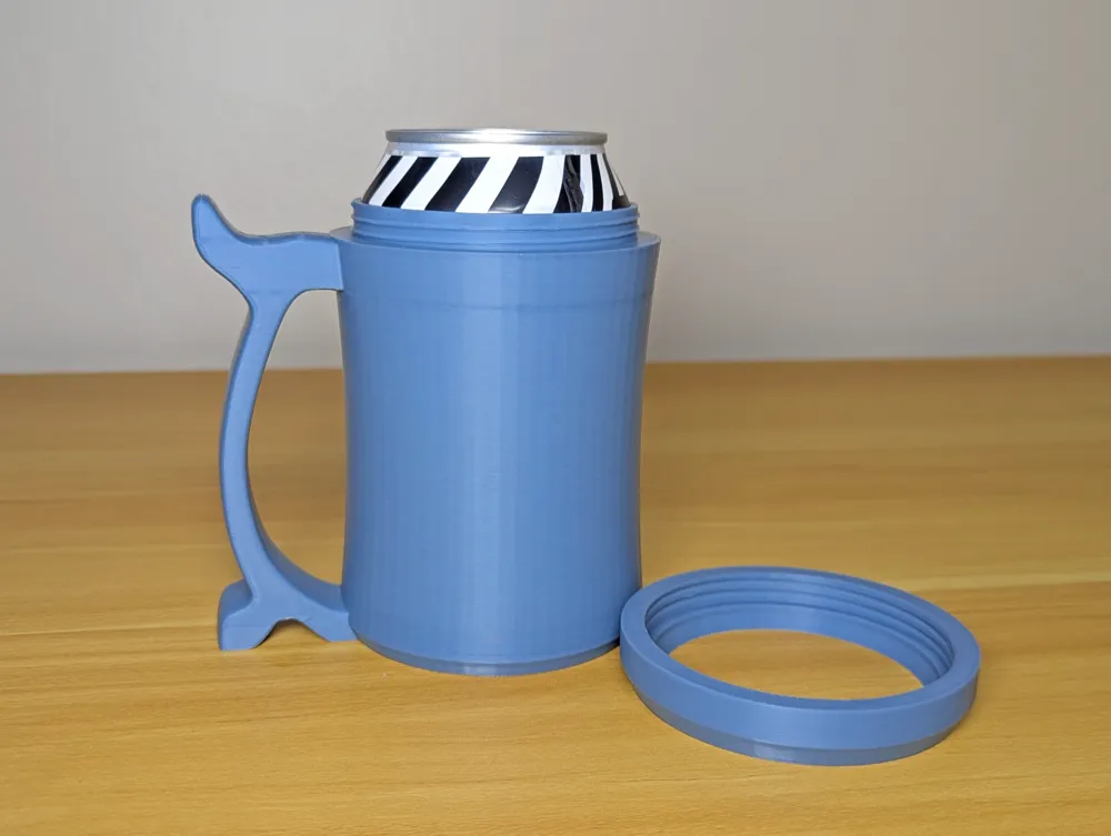 12oz Stein Style Can Koozie - Free 3D Print Model - MakerWorld