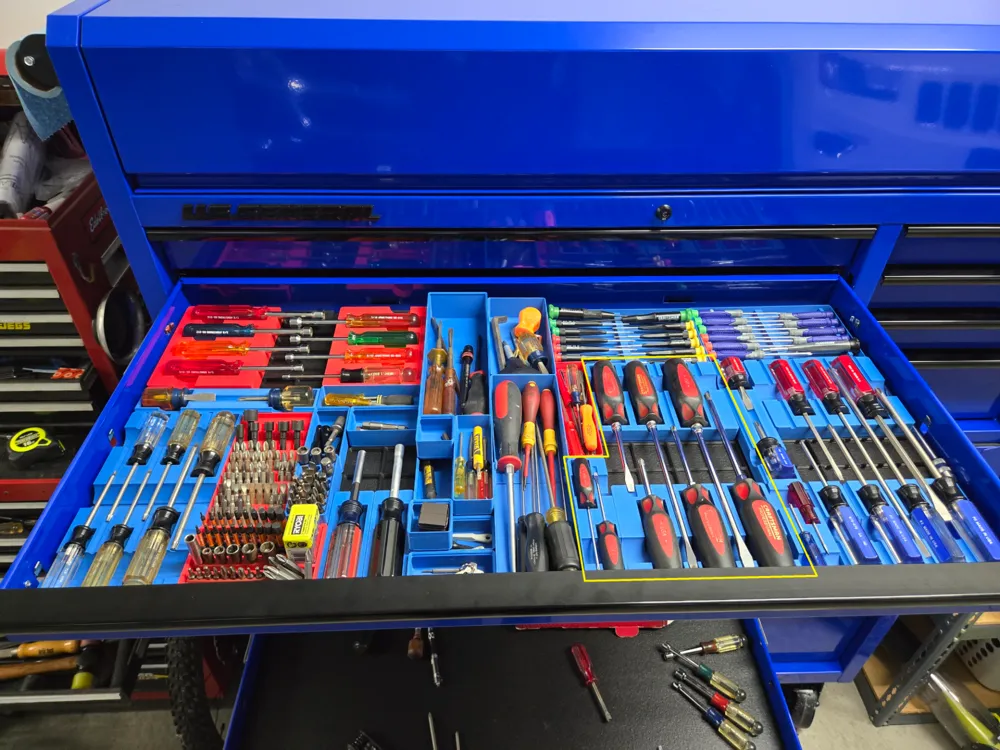 Gridfinity Craftsman Pro Screwdriver Holder by VFRLuke MakerWorld: Download Free 3D Models