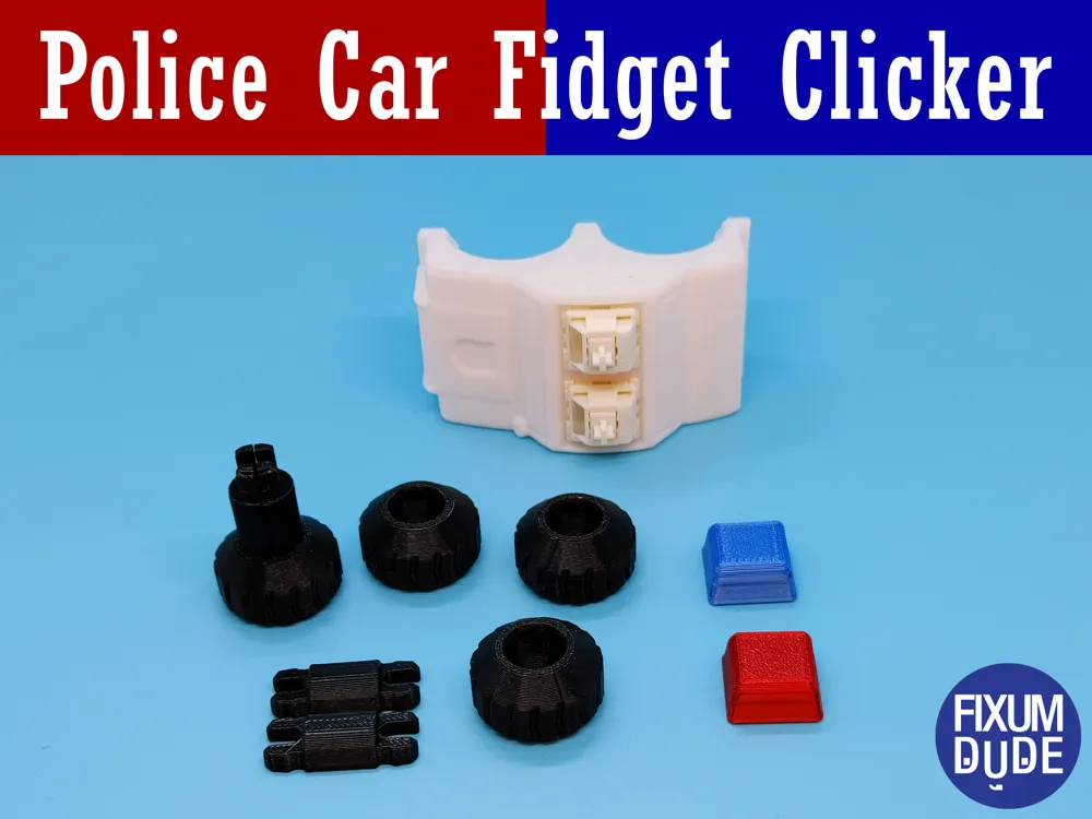 Police Car Fidget Clicker by Fixumdude MakerWorld: Download Free 3D Models
