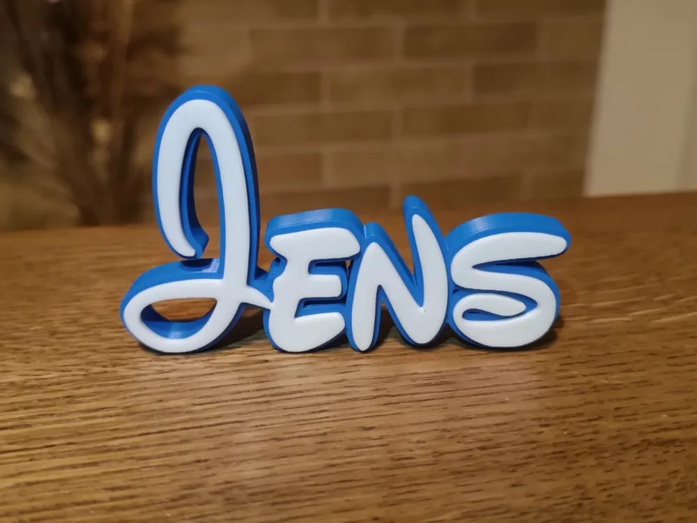 Disney Name Sign Jens Kid Room Wall Decor Tag - Free 3D Print Model ...