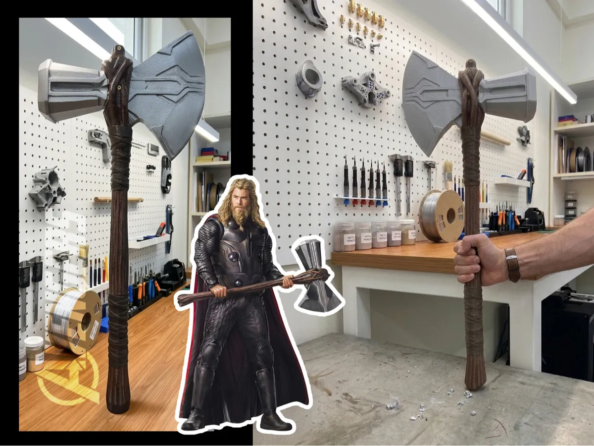 Thor's Stormbreaker axe - 80 cm - Free 3D Print Model - MakerWorld