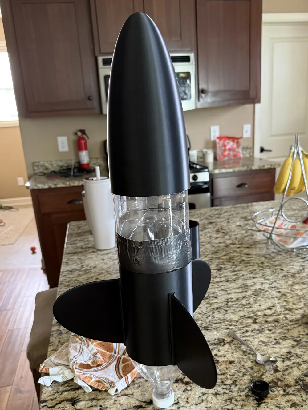 PETG 2L Water Bottle Rocket - Nose Cone and Fins - Free 3D Print Model ...