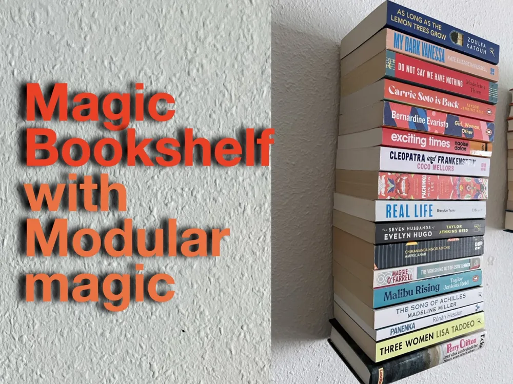 Floating book shelf / invisible book shelf by 42 MakerWorld: Download ...