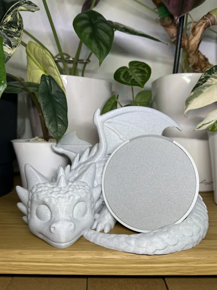 Magical Dragon Alexa Echo Pop Holder - Free 3D Print Model - MakerWorld