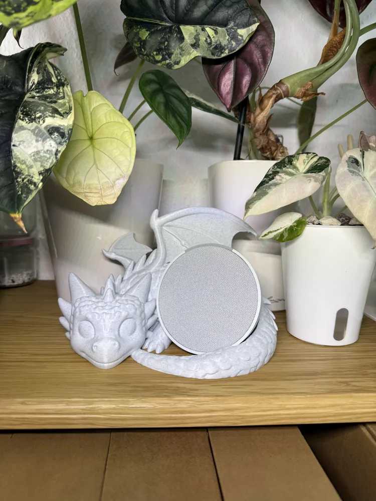 Magical Dragon Alexa Echo Pop Holder - Free 3D Print Model - MakerWorld