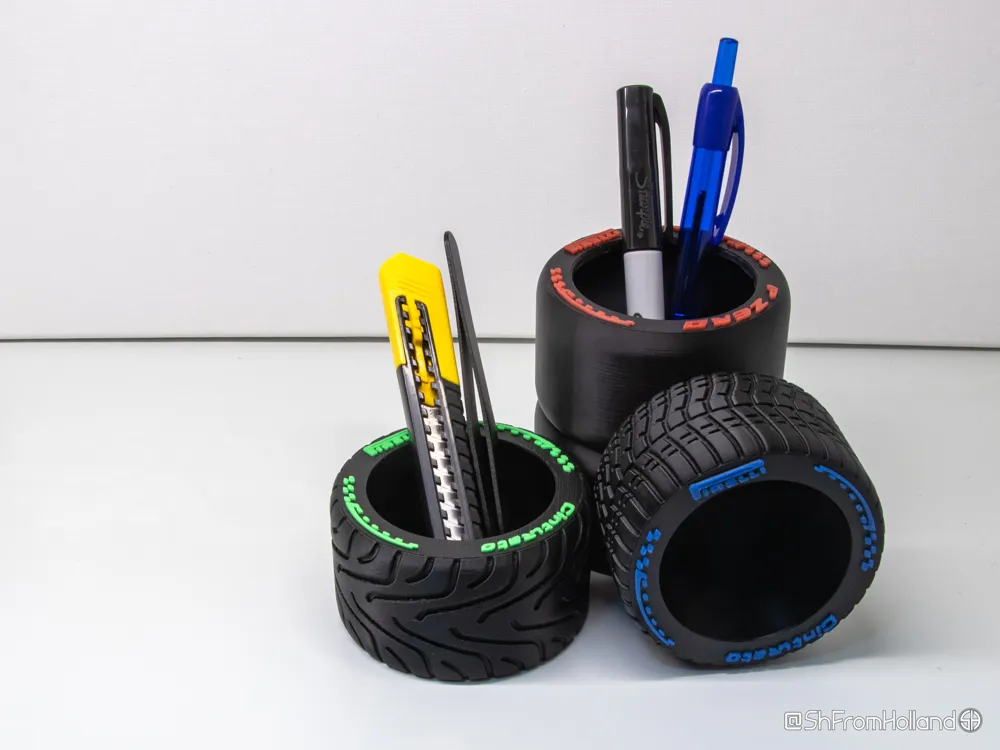 Pirelli F1 2026 tire - Desk organizer - Free 3D Print Model - MakerWorld