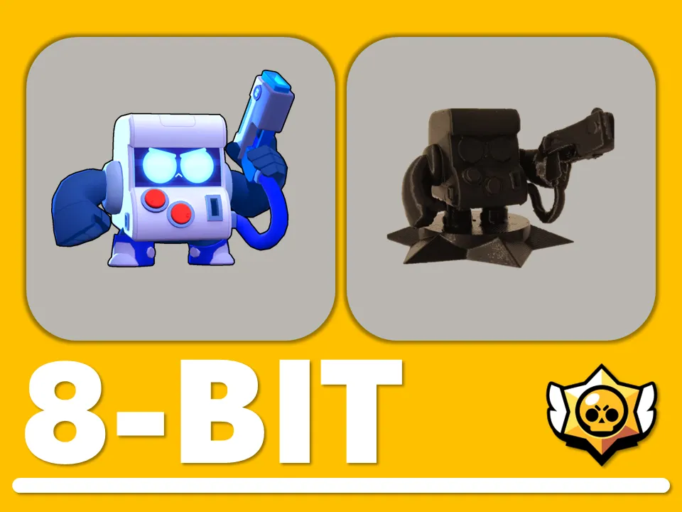 8-Bit brawl stars figurine - Free 3D Print Model - MakerWorld