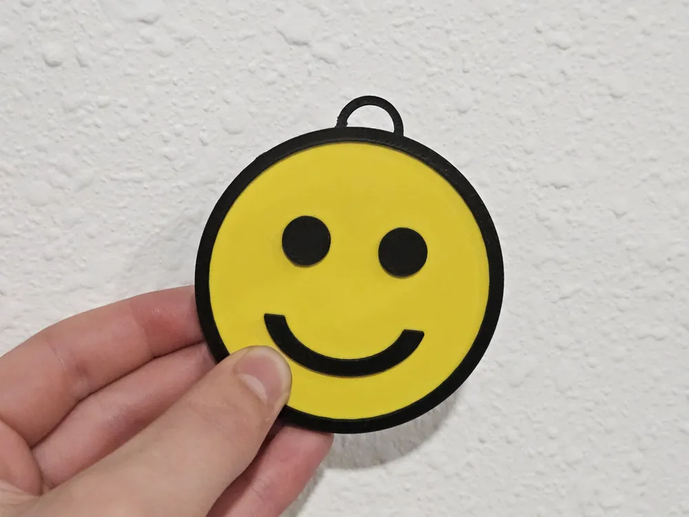 smiley face keychain by Cj MakerWorld: Download Free 3D Models