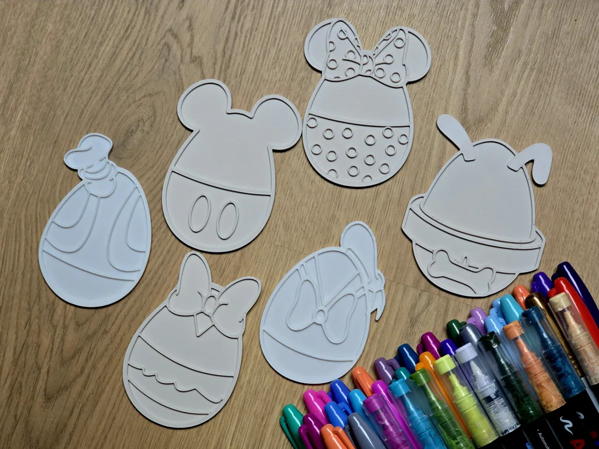 Easter Egg Coloring Craft Set Goofy Mickey Duck - Free 3D Print Model ...
