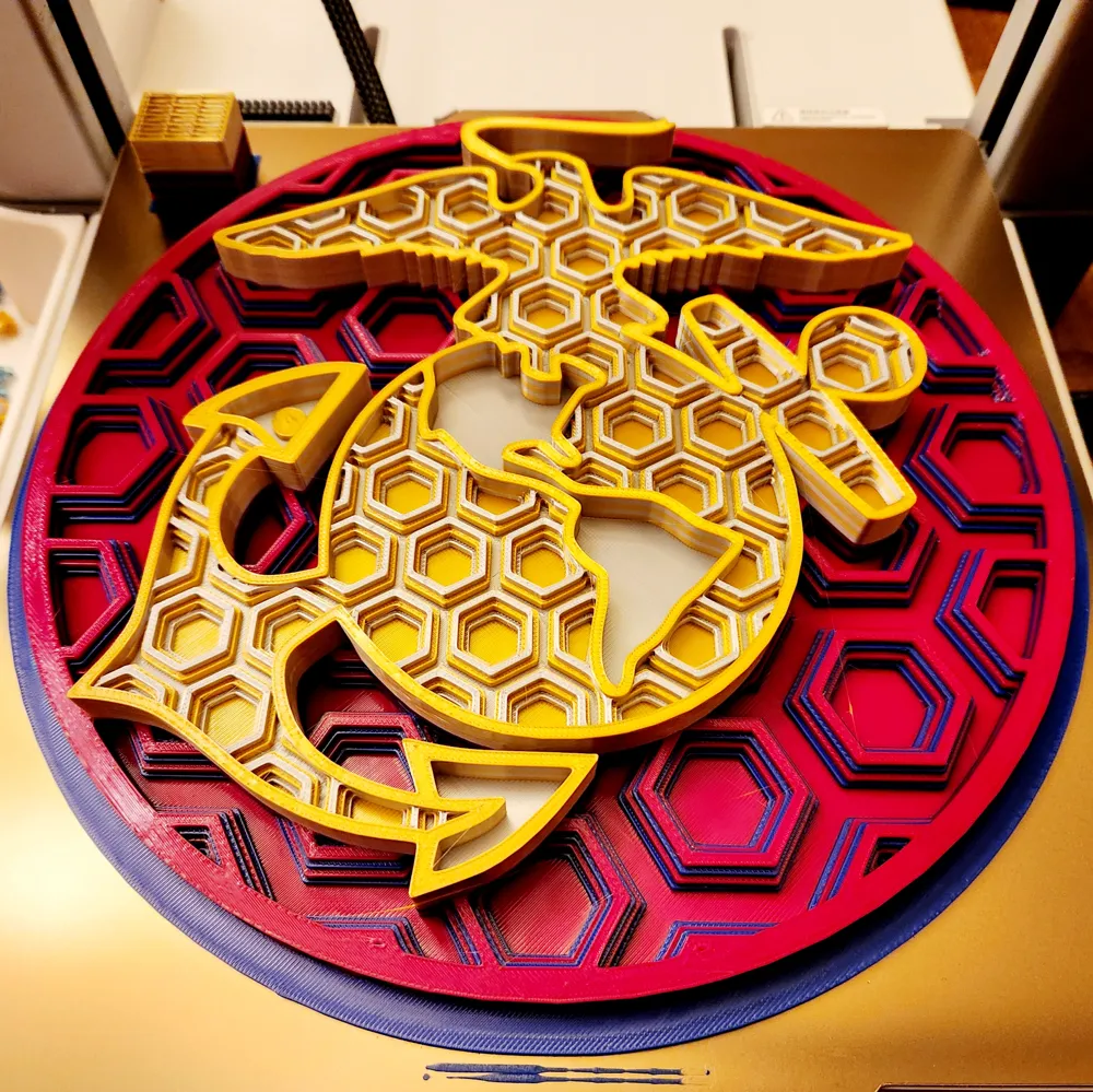 US Marines Tribute Dimensional Mosaic by w3r3wolv3s MakerWorld ...