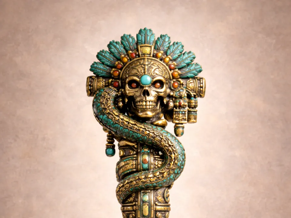 _Aztec Serpent Scepte - Free 3D Print Model - MakerWorld