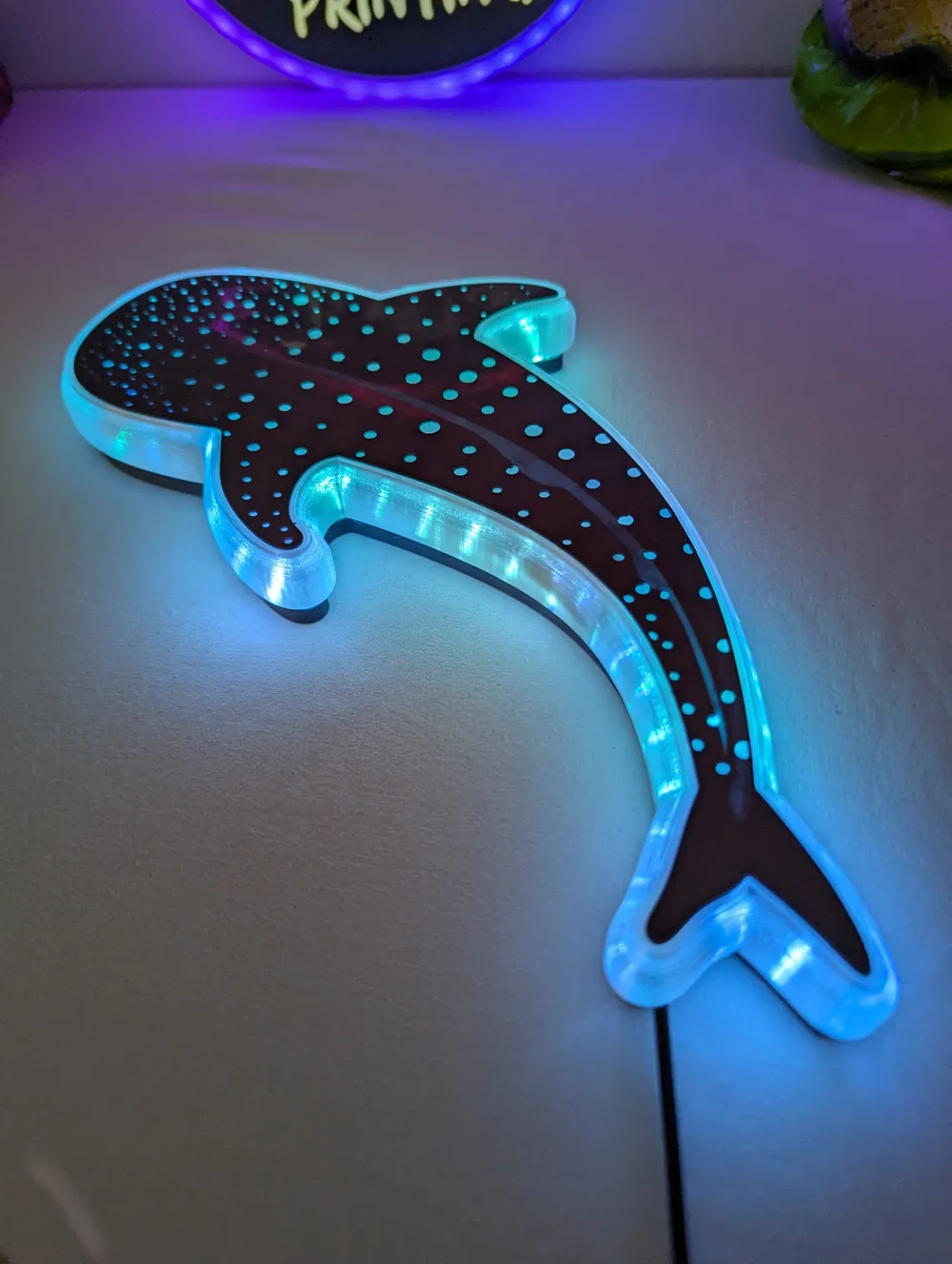 Whale shark ocean effect lamp (WLED) project - Free 3D Print Model ...