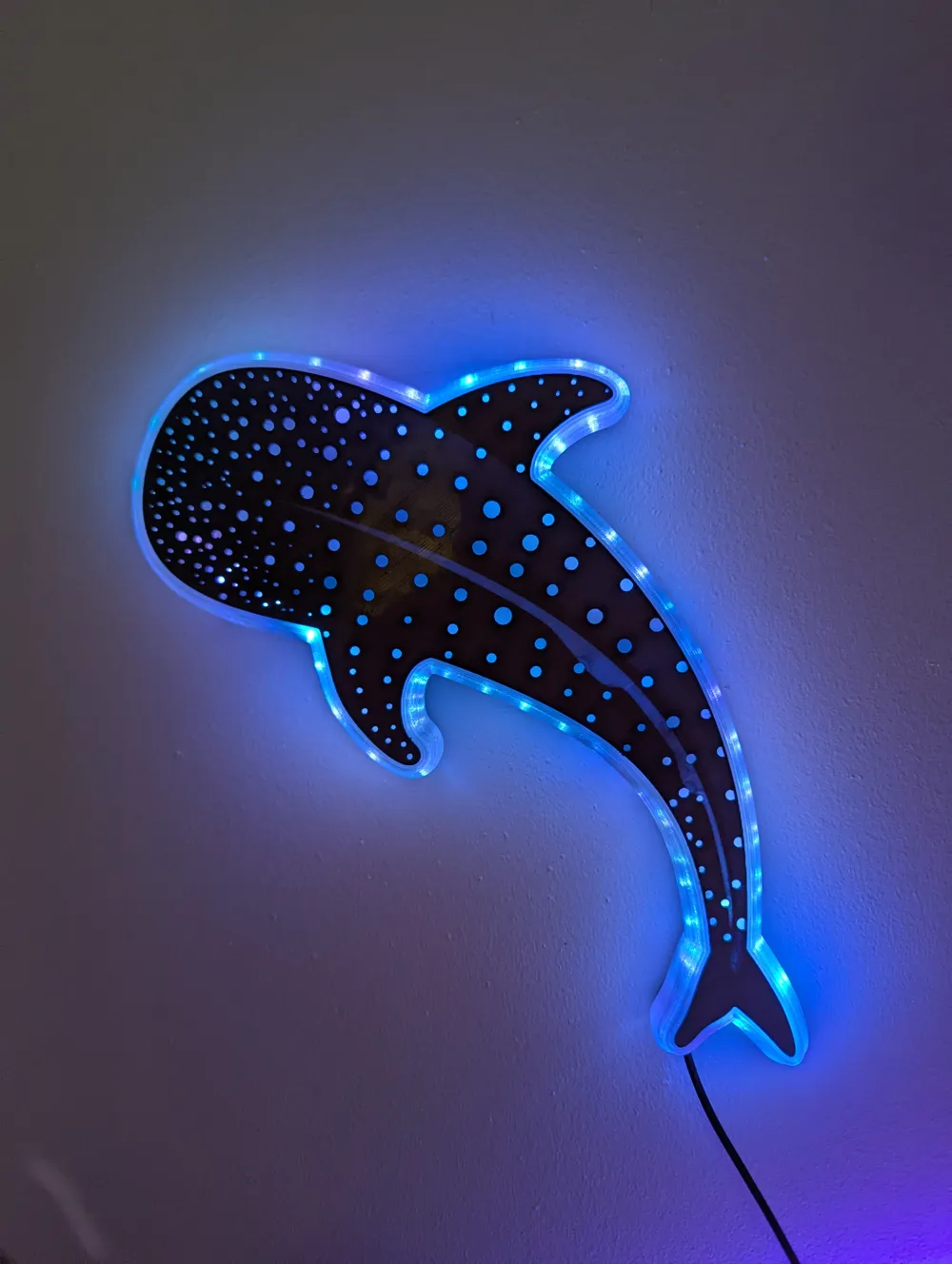 Whale shark ocean effect lamp (WLED) project - Free 3D Print Model ...