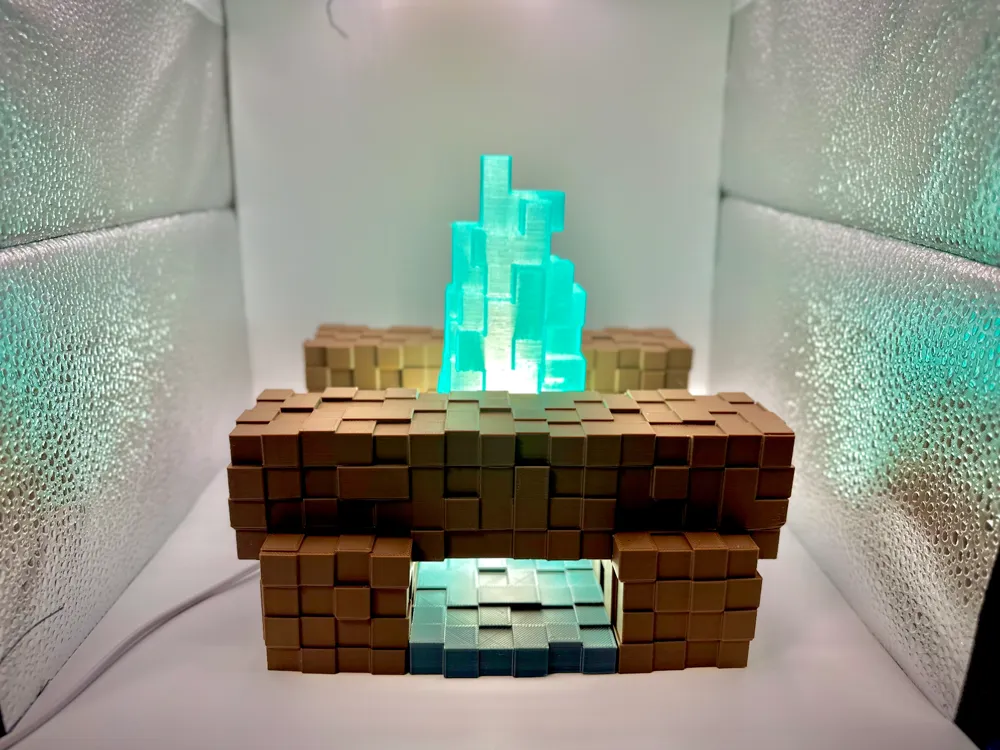 Minecraft Campfire Lamp (Using Lamp LED Kit 001) by Alex Sweeney ...