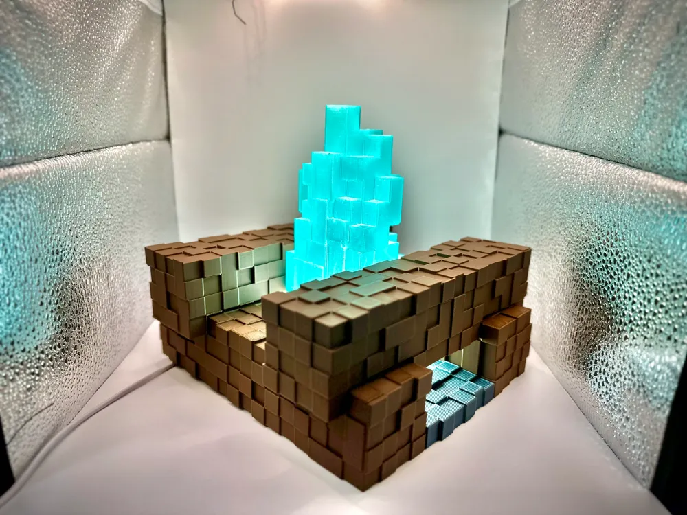 Minecraft 营火灯（使用 Lamp LED 套件 001） 来自 Alex Sweeney - MakerWorld