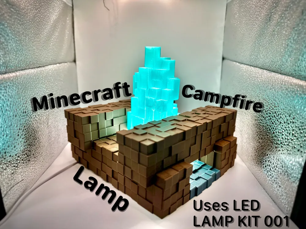 Minecraft Campfire Lamp (Using Lamp LED Kit 001) by Alex Sweeney ...