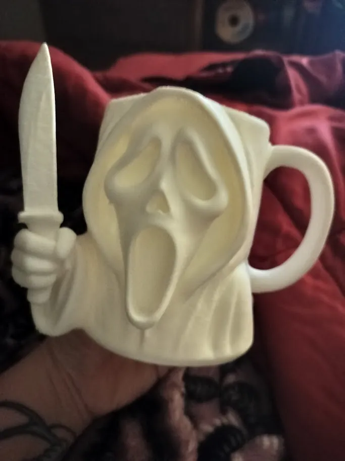 Ghostface Mug/ Pencil Jar - Free 3D Print Model - MakerWorld