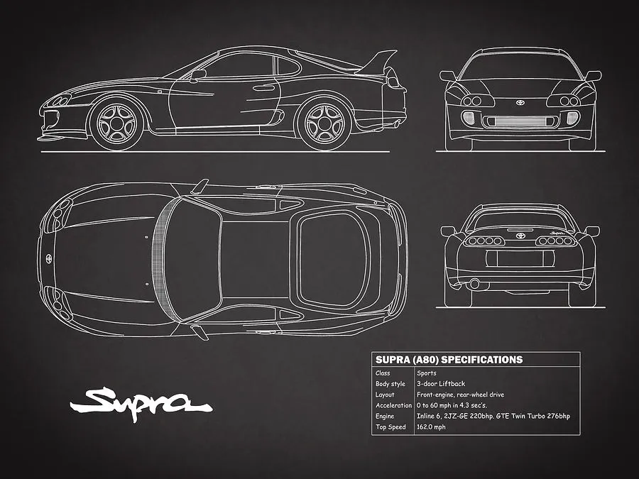 MK4 Supra Blueprint by McMuckBone MakerWorld: Download Free 3D Models
