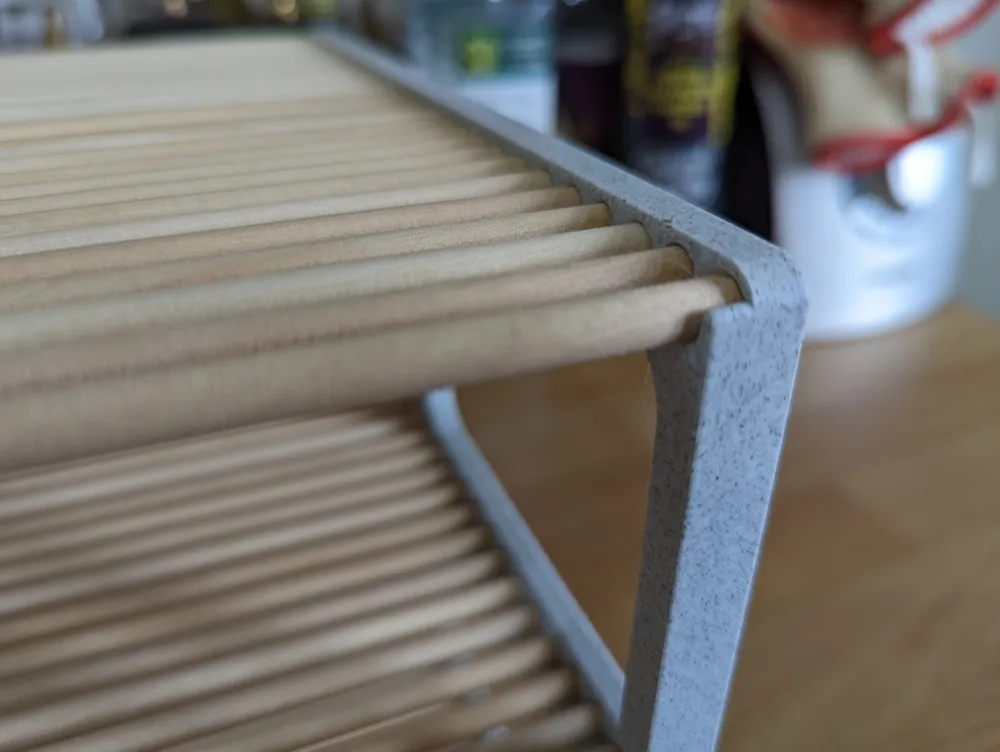 Wooden dowel shelf (Great for kitchens or offices alike) by ByteSlinger ...