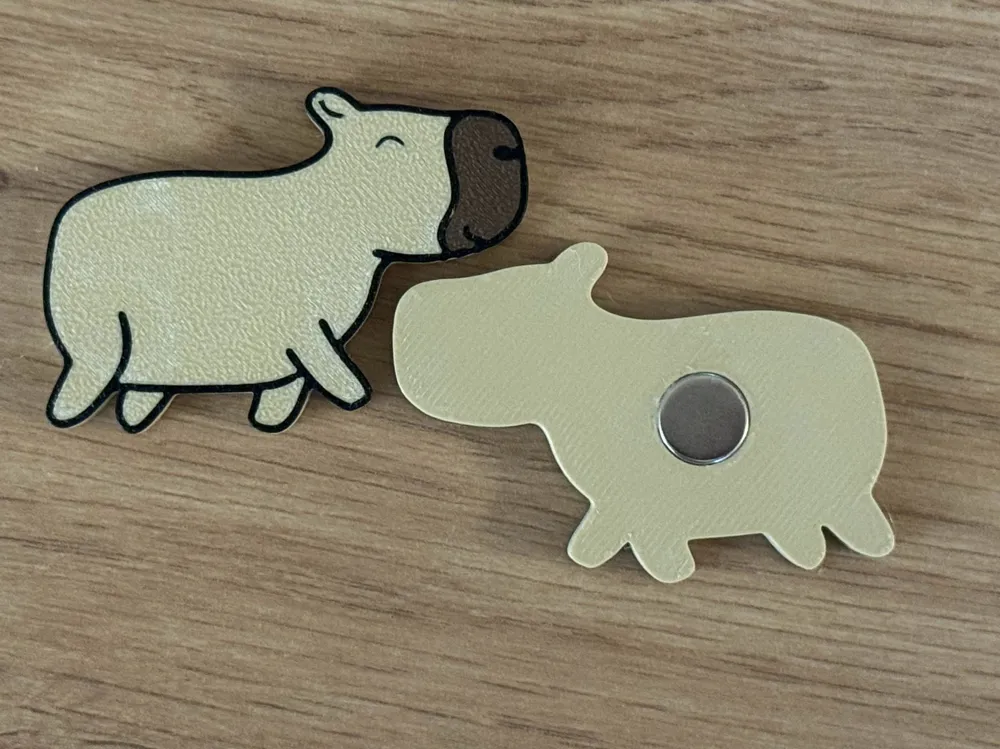 Capybara Fridge Magnet - Free 3D Print Model - MakerWorld