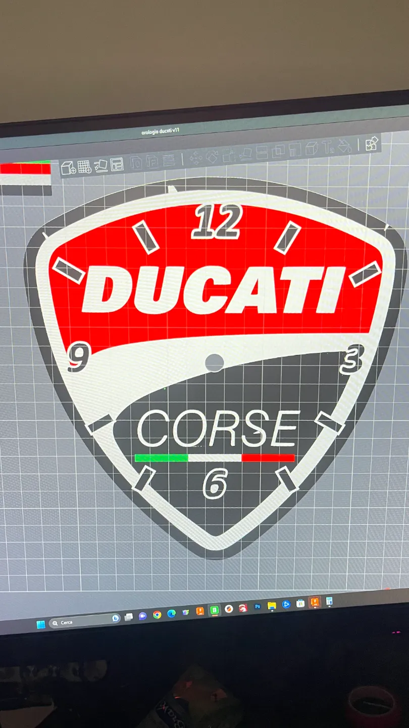 orologio da muro ducati corse wall clock by Tala16 Help Stampa 3D ...