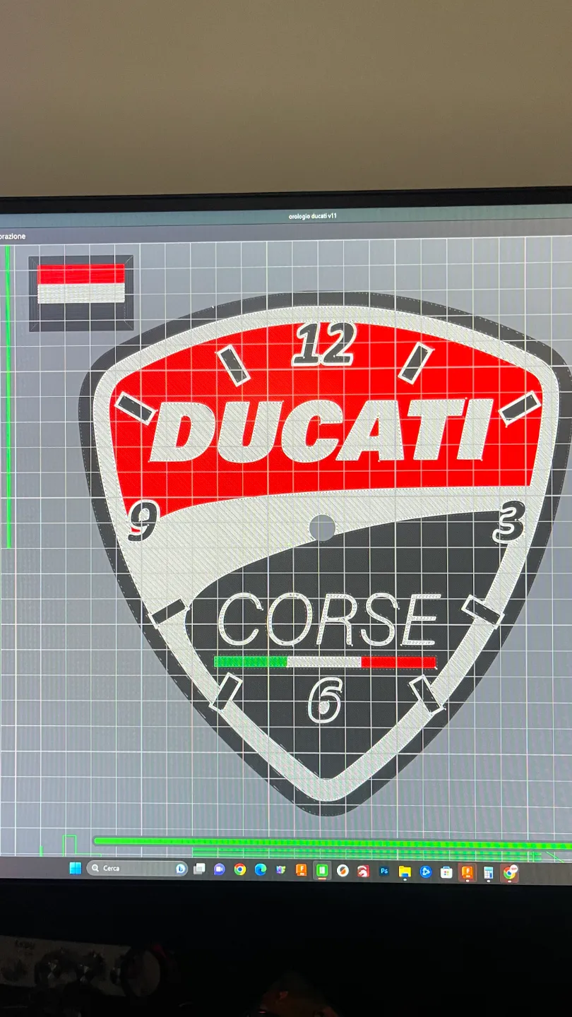 orologio da muro ducati corse wall clock by Tala16 Help Stampa 3D Italia - MakerWorld