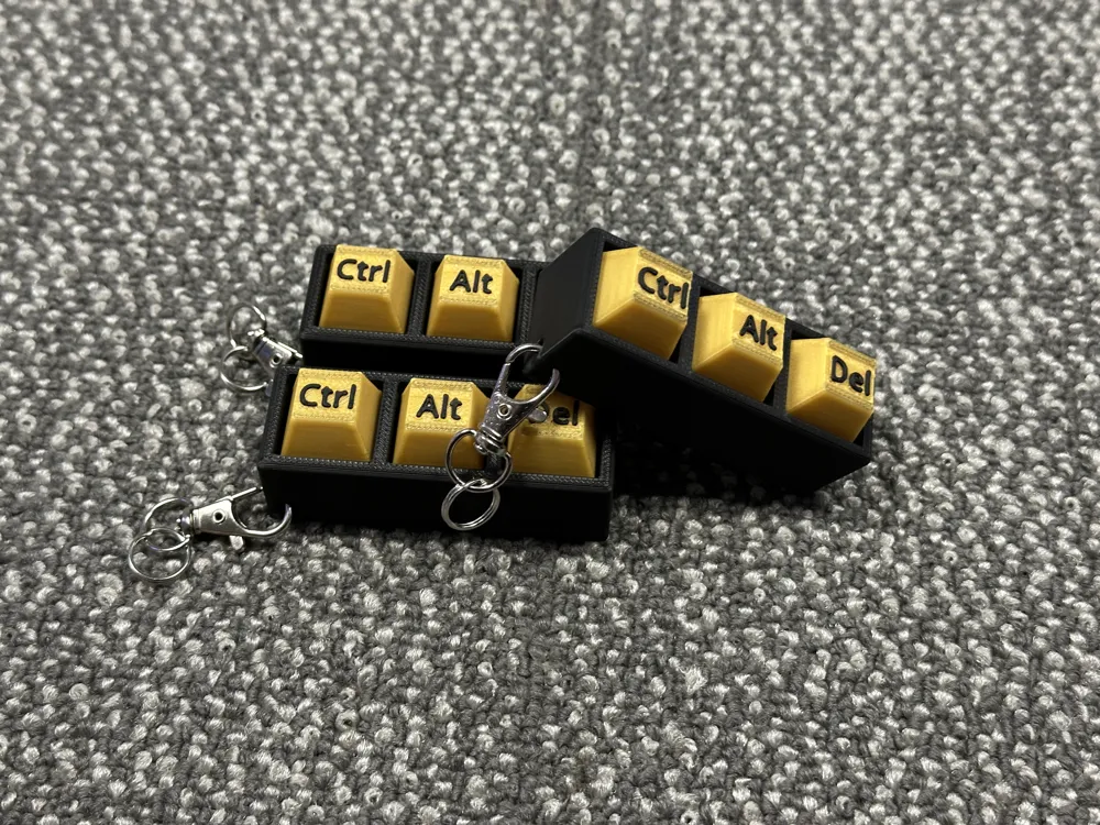 Ctrl Alt Del Fidget Clicker + Keychain by NES 3D MakerWorld: Download ...