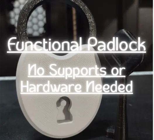 Functional Padlock - No Hardware/Supports by Josh Samuels MakerWorld ...