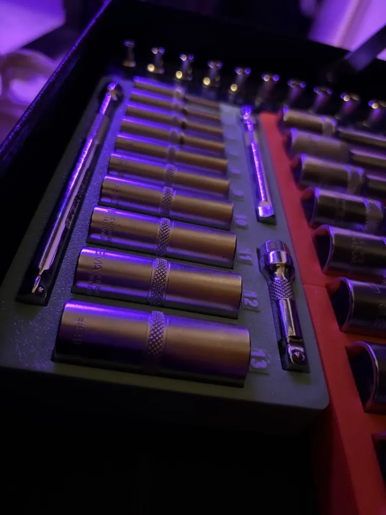 Gridfinity 1/4" Metric Socket Organizer by C.telle MakerWorld: Download ...