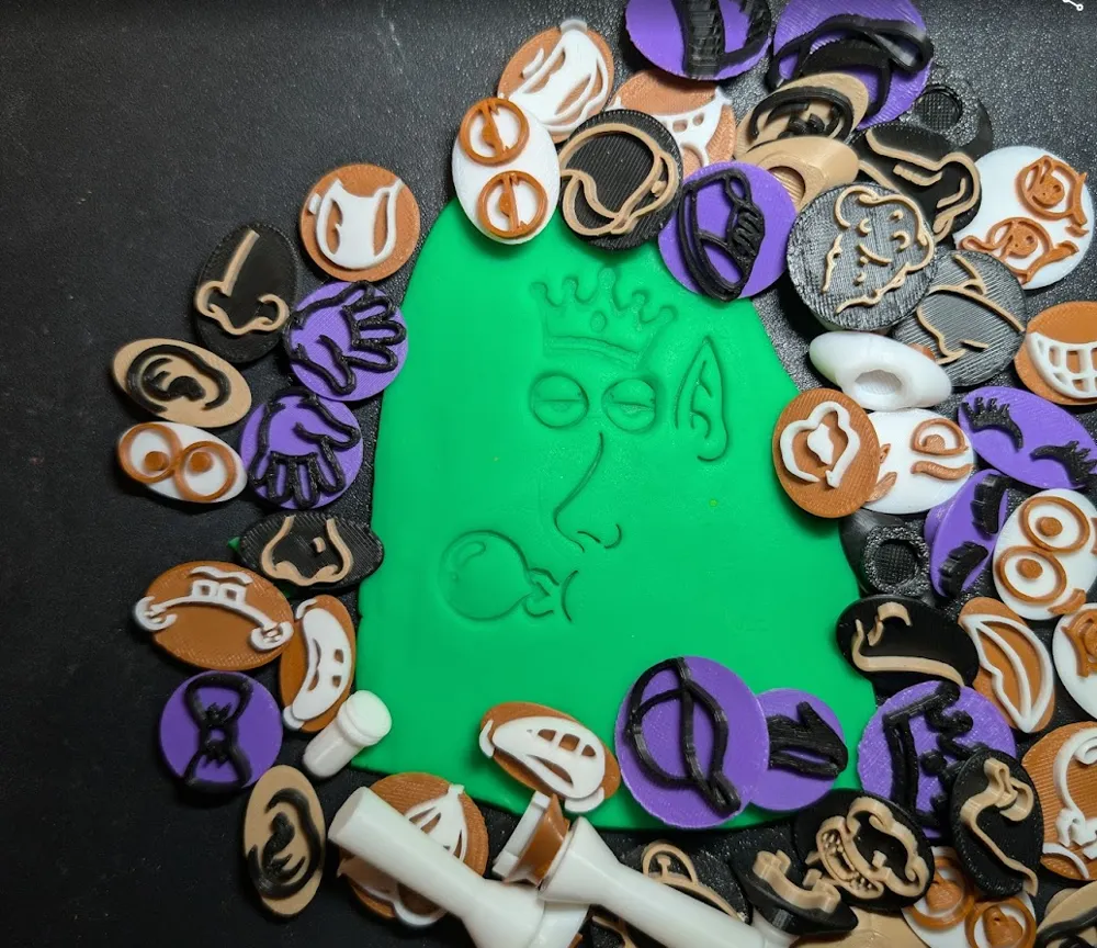 Modular Play-Doh Face & Emotion Stamp Kit - Free 3D Print Model ...