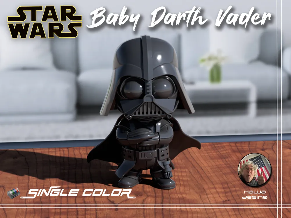 Baby Darth Vader by Kawa MakerWorld: Download Free 3D Models