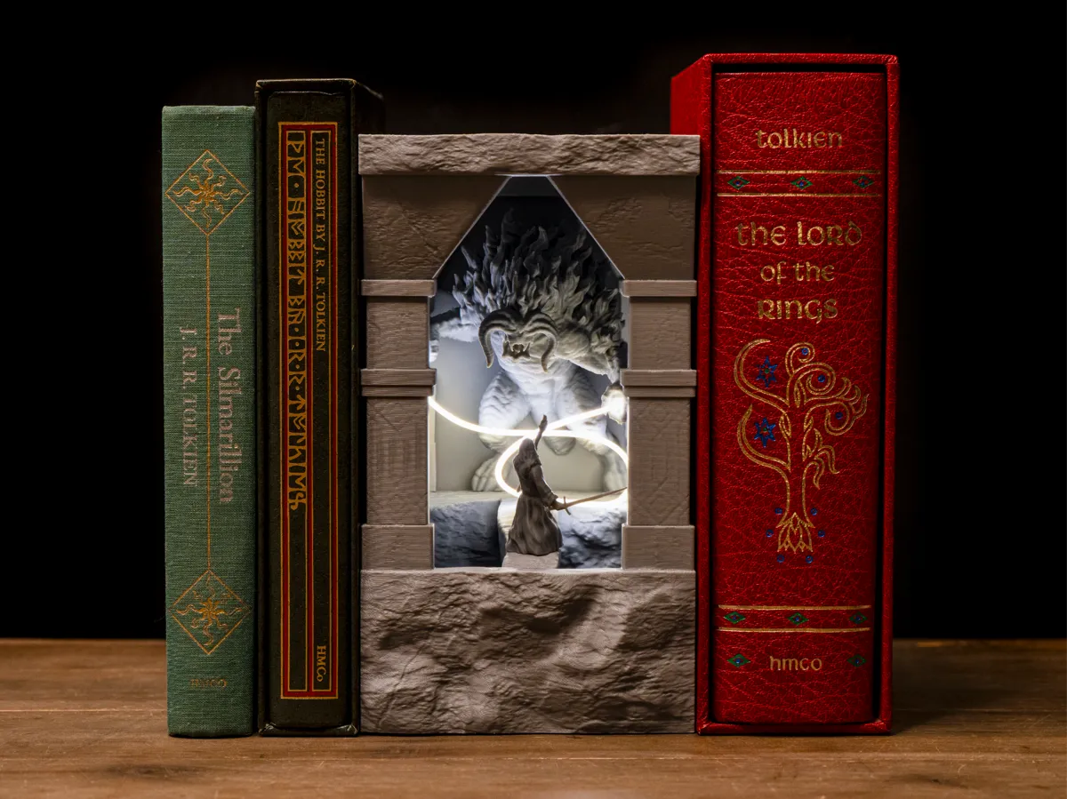Gandalf vs Balrog Book Nook - Lord of the Rings - Free 3D Print Model ...