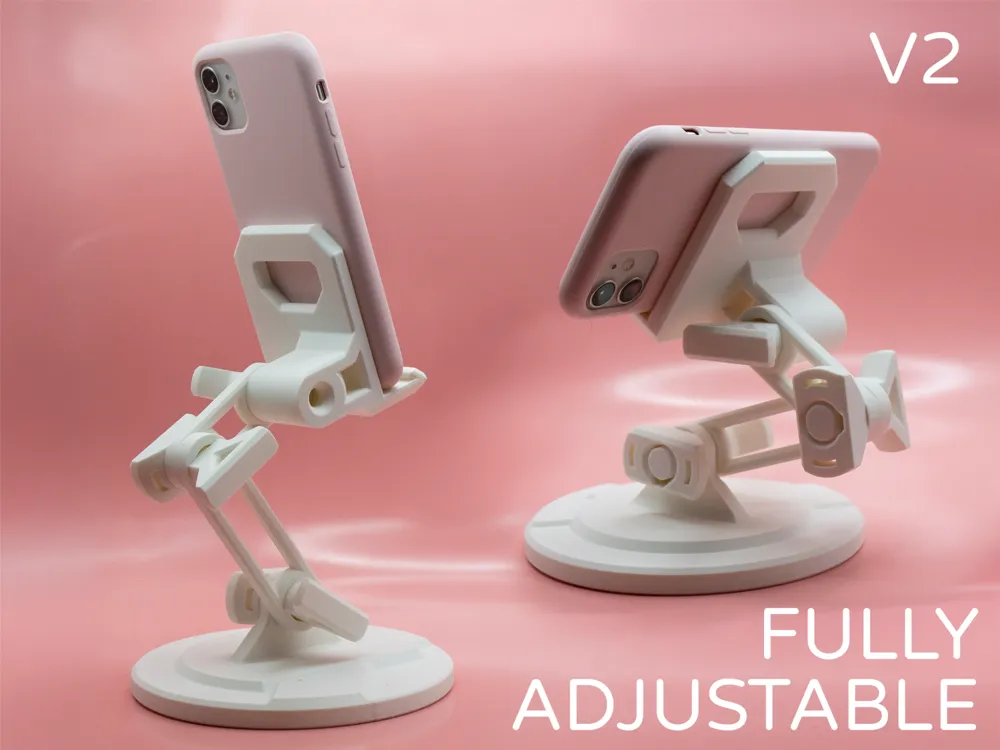 Adjustable Phone Stand That Locks by Pork3D.com - Free 3D Print Model ...