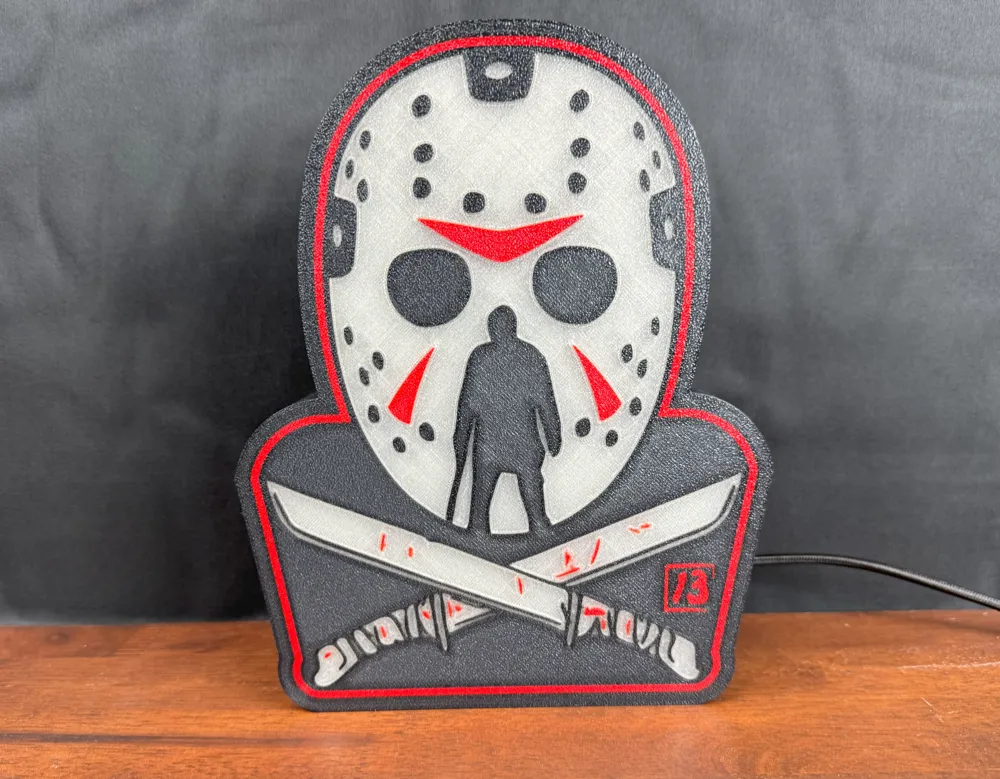 Jason Voorhees Glow-in-the-Dark Lightbox - Free 3D Print Model - MakerWorld