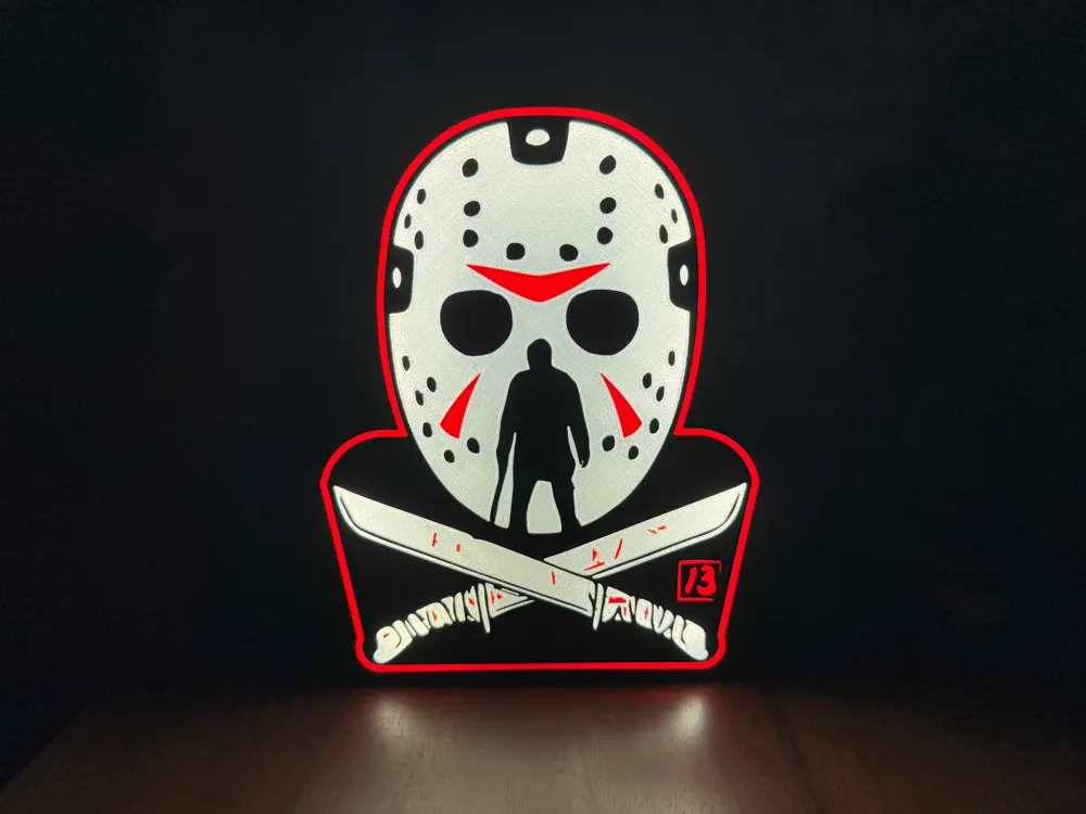 Jason Voorhees Glow-in-the-Dark Lightbox Remixed by Spig3D MakerWorld ...