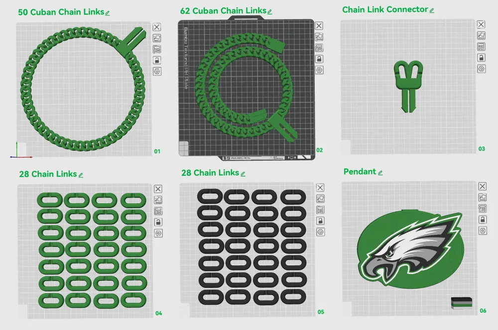 Philadelphia Eagles Oversized Pendant and Chain - Free 3D Print Model ...