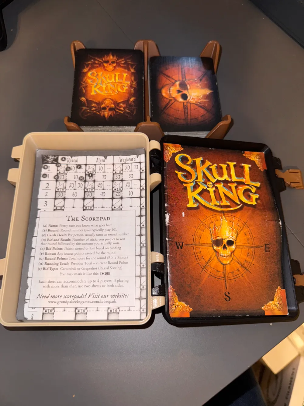 Skull King Dual Card Box - SnapLock Remixed by themathbook - MakerWorld