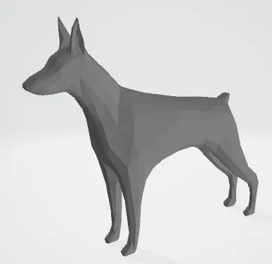 Low Poly Doberman / Dobermann / Dog by Leo.w8 - MakerWorld