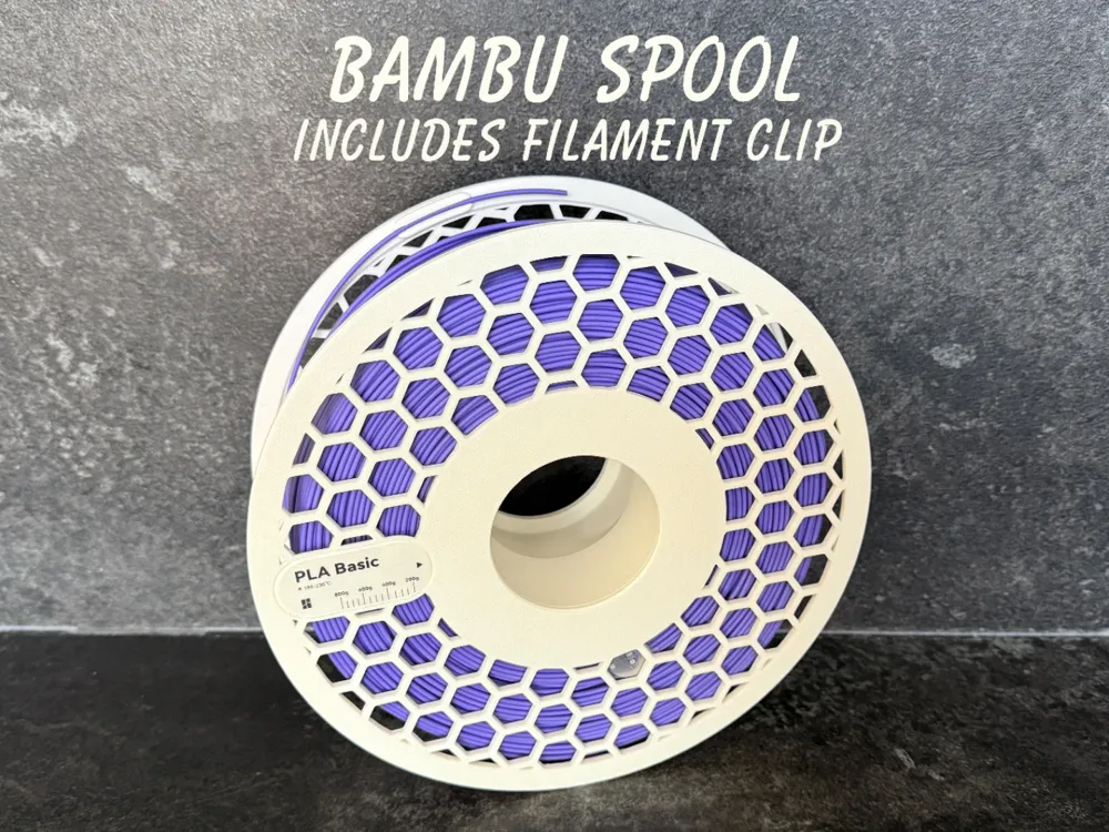 Bambu spool includes filament clip Remixed by Jirik MakerWorld ...