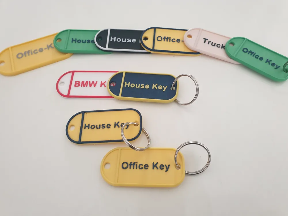 Simple Customizable Key tags - Free 3D Print Model - MakerWorld
