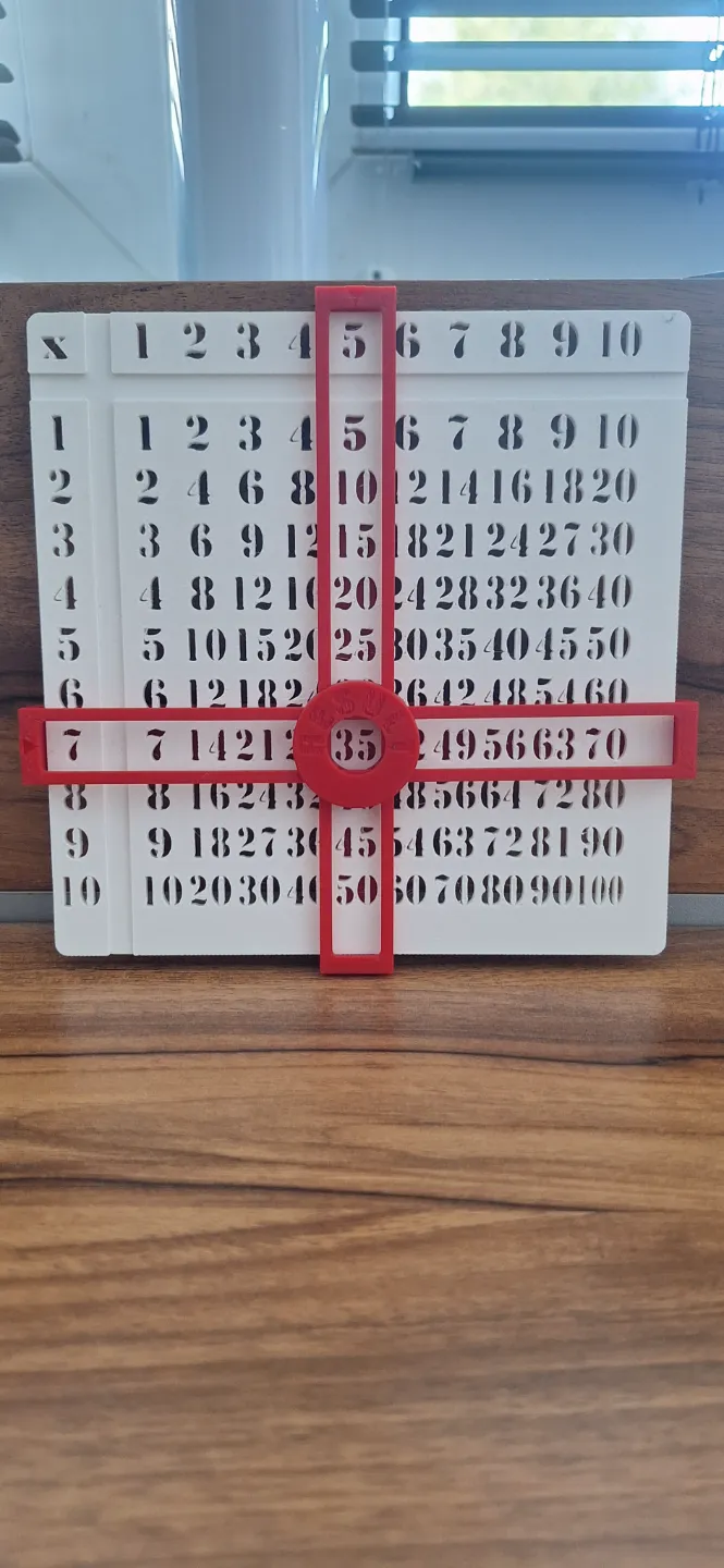 Multiplication table - manual calculator. No AMS by kusdamian - MakerWorld
