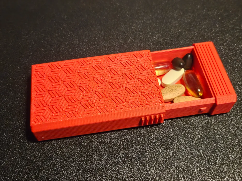 Small Slide Box With Japanese Pattern | No support - Free 3D Print ...