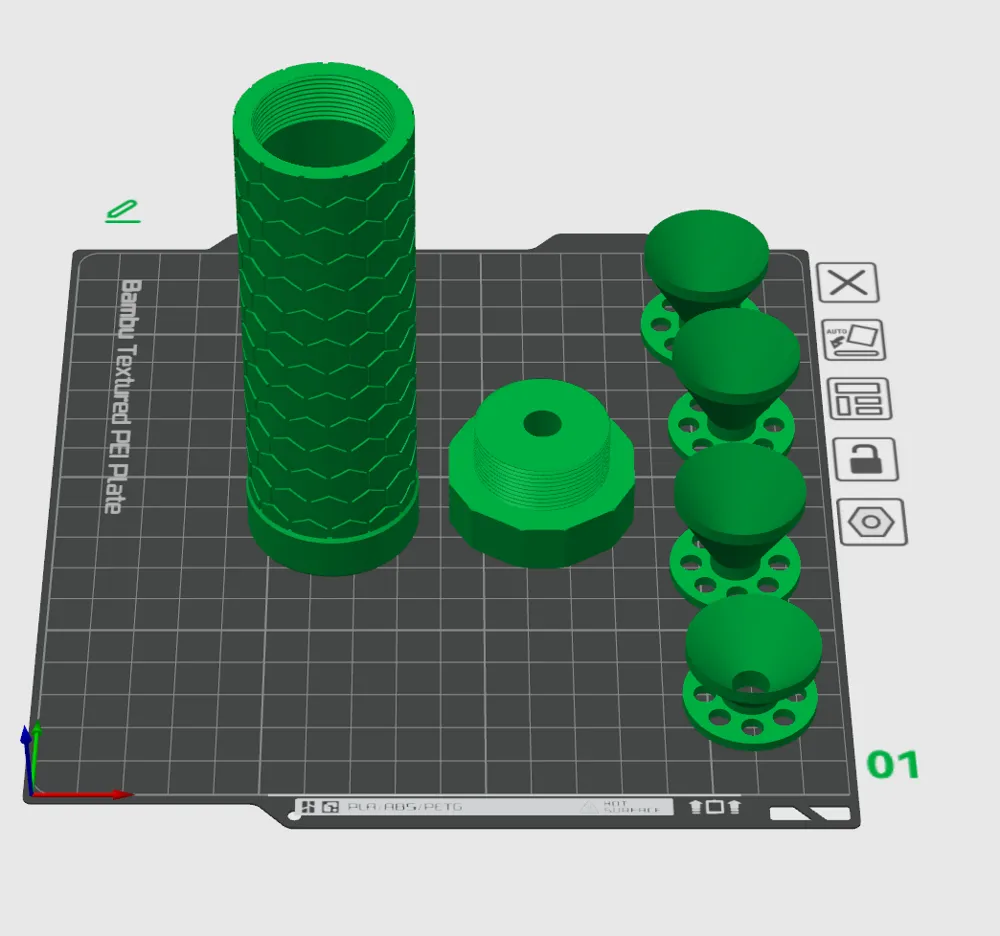 (Air Rifle) HoneyComb Moderator by Plastic_Welder - MakerWorld