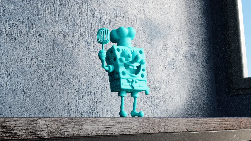 Chef Spongebob - Free 3D Print Model - MakerWorld