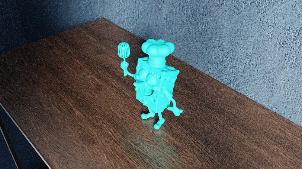 Chef Spongebob - Free 3D Print Model - MakerWorld
