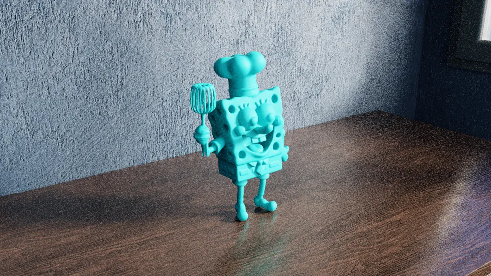 Chef Spongebob - Free 3D Print Model - MakerWorld