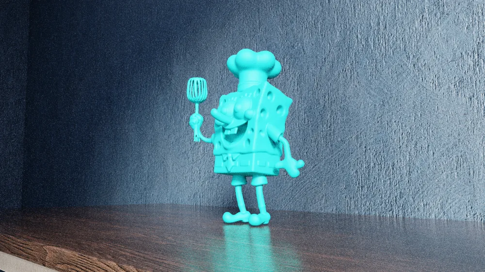 Chef Spongebob - Free 3D Print Model - MakerWorld