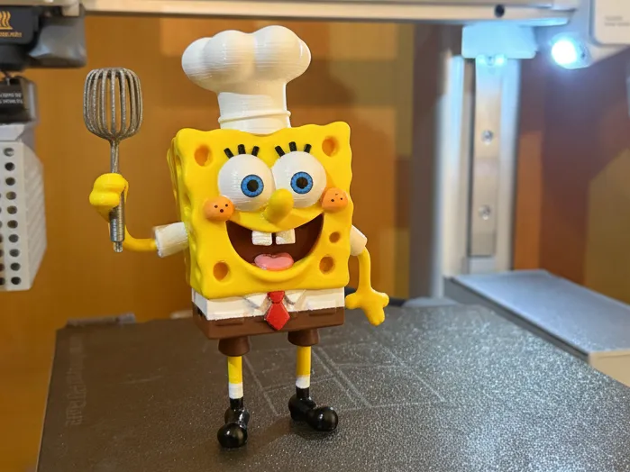 Chef Spongebob - Free 3D Print Model - MakerWorld