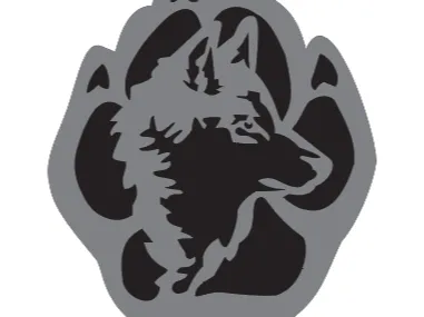 Wolf/Dog paw print by Dragoneye Jo - MakerWorld