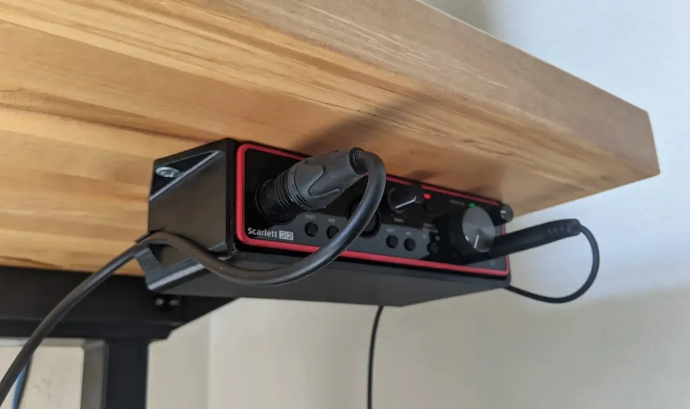 Focusrite Scarlett 2i2 Under-Desk Mount - Free 3D Print Model - MakerWorld